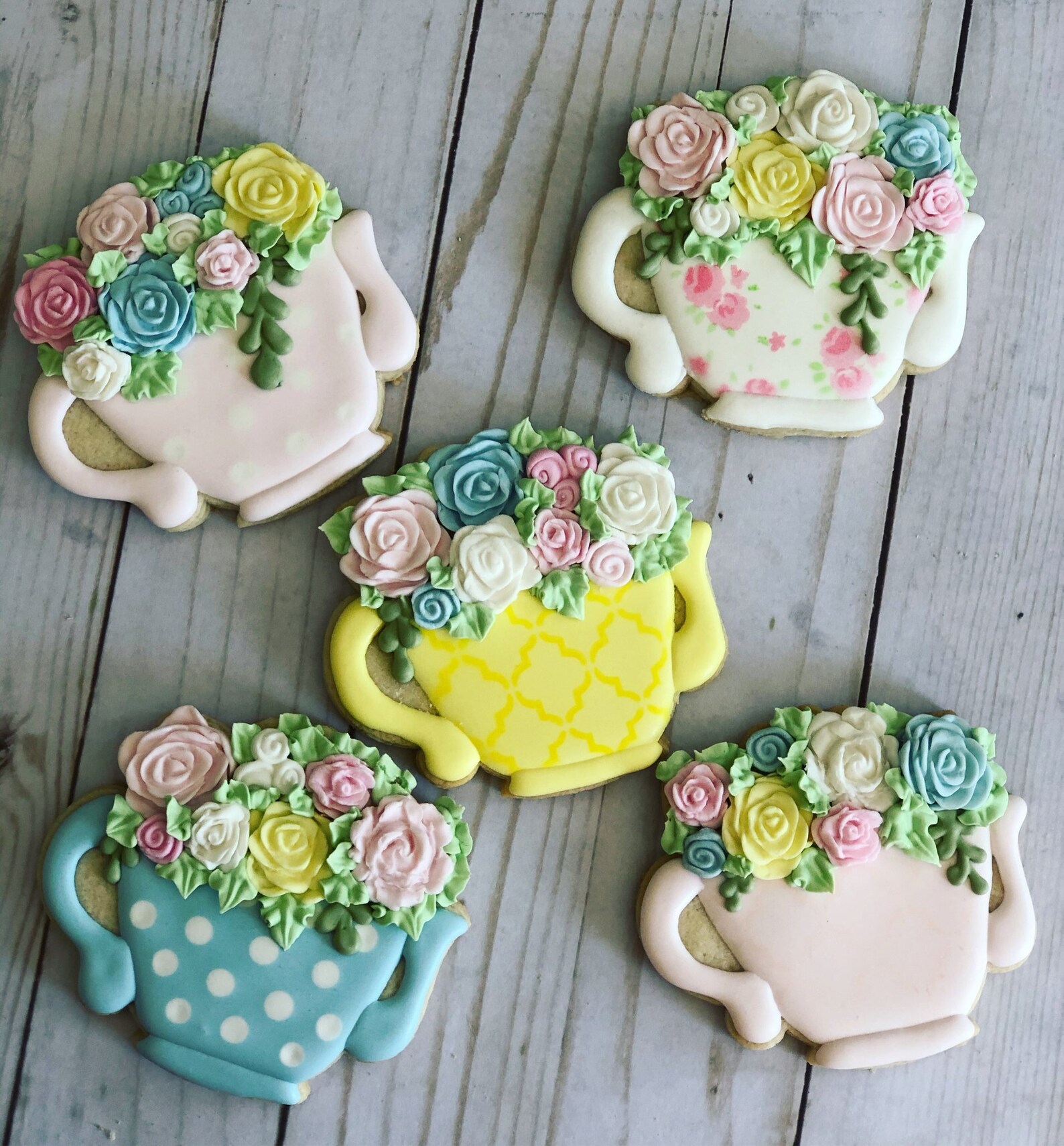 Tea Party Theme Set Cookies - Etsy