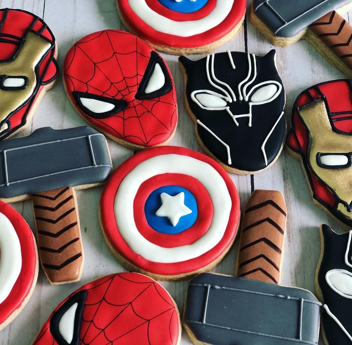 Superhero Theme Set Cookies - Etsy