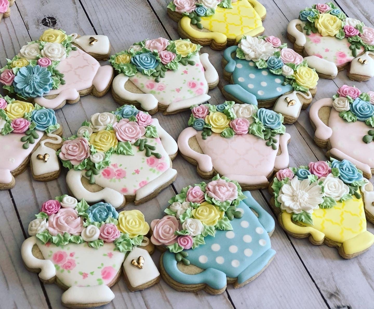 Tea Party Theme Set Cookies - Etsy