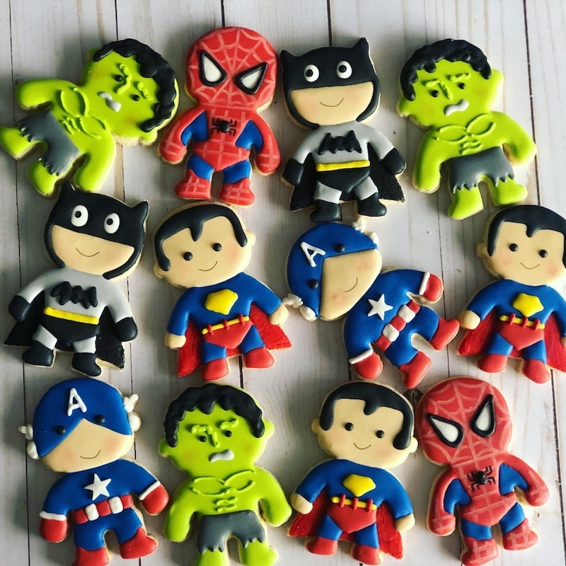 Superhero Cookies - Etsy