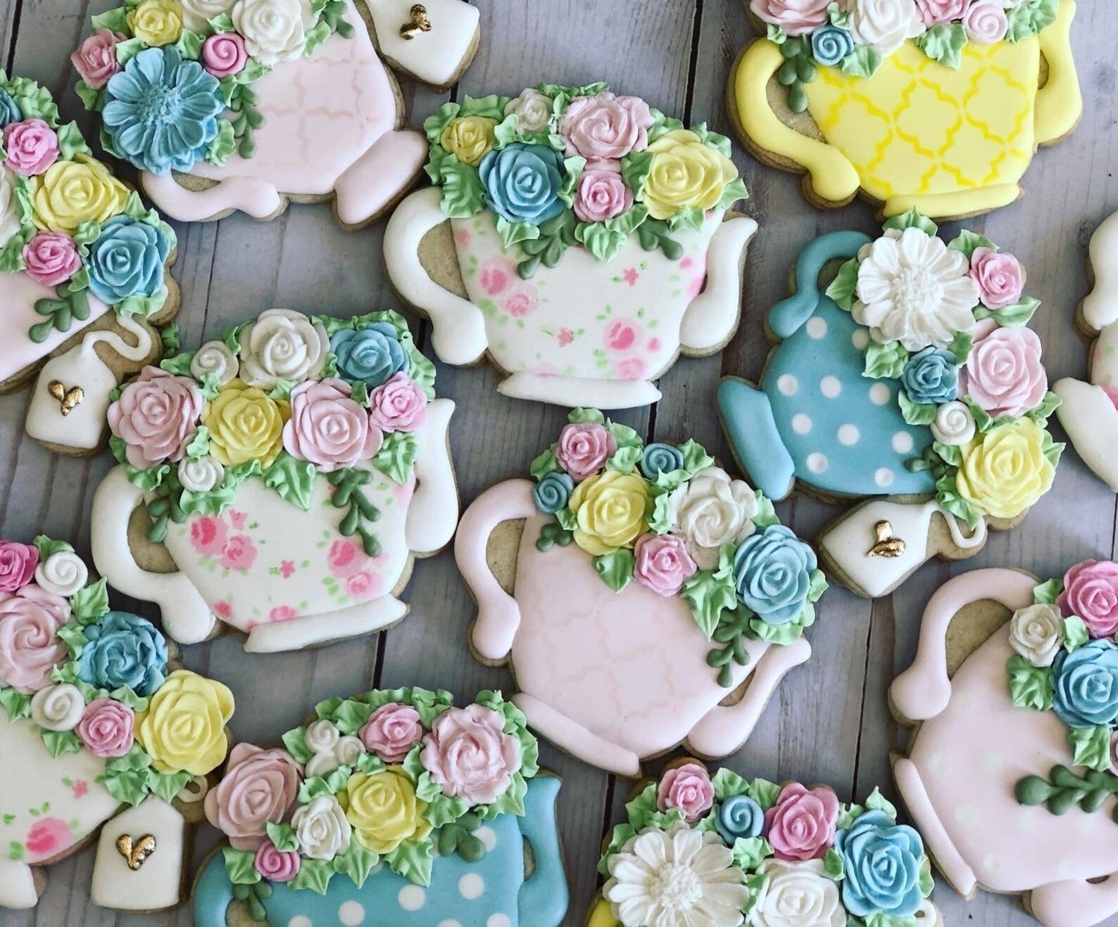 Tea Party Theme Set Cookies - Etsy