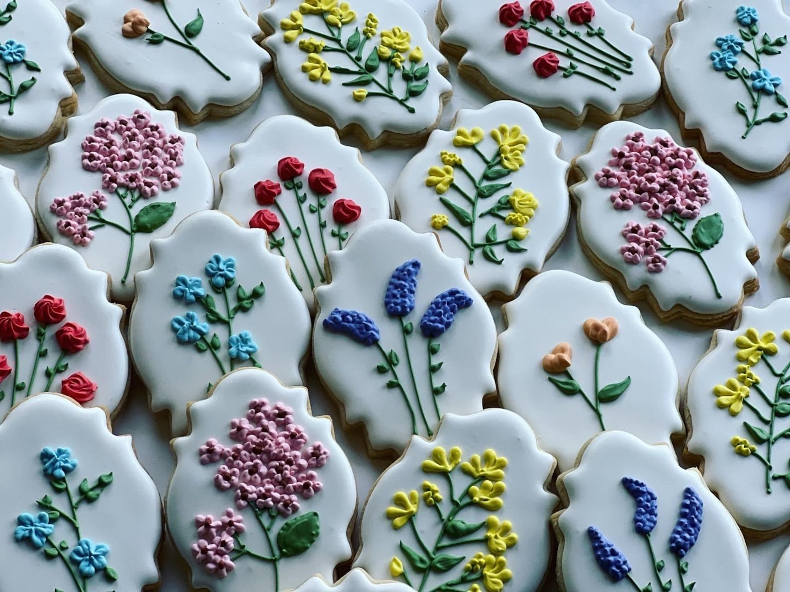 Flowers Theme Set Cookies - Etsy