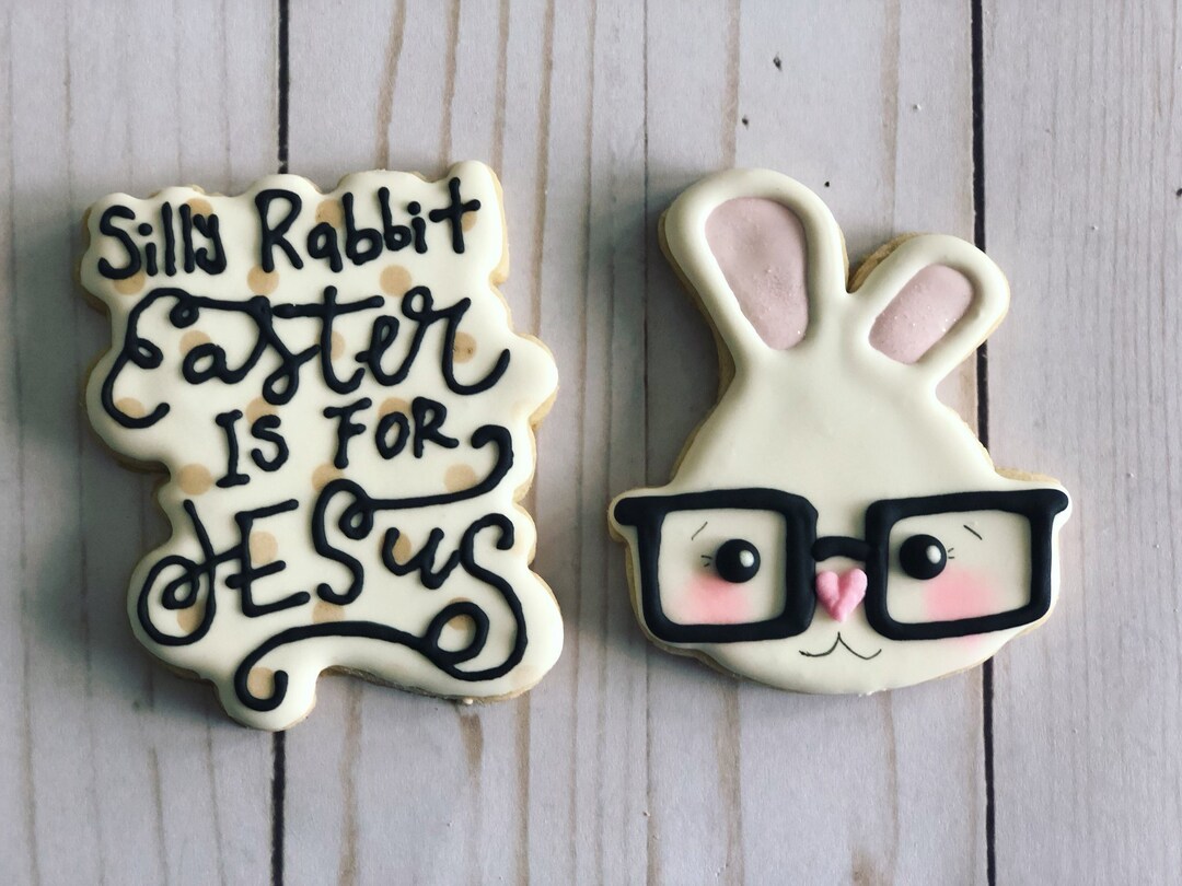 Silly Rabbit Cookies on a Box / Easter Cookies - Etsy