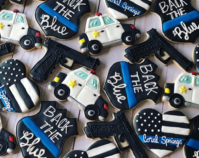 Law Enforcement Appreciation Decorated Cookies - Etsy