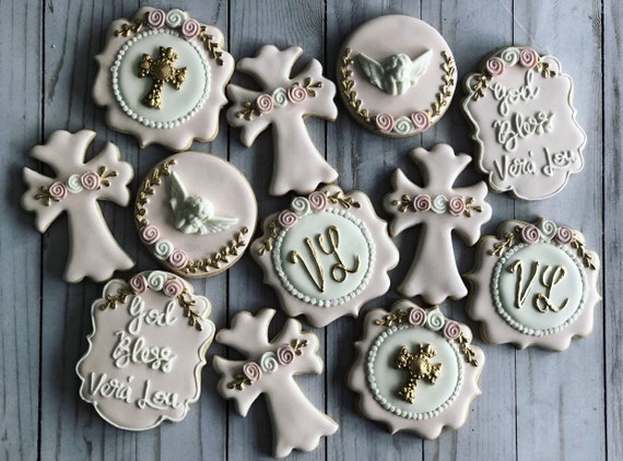 Baptism Cookies / Communion Cookies / Confirmation Cookies | Etsy