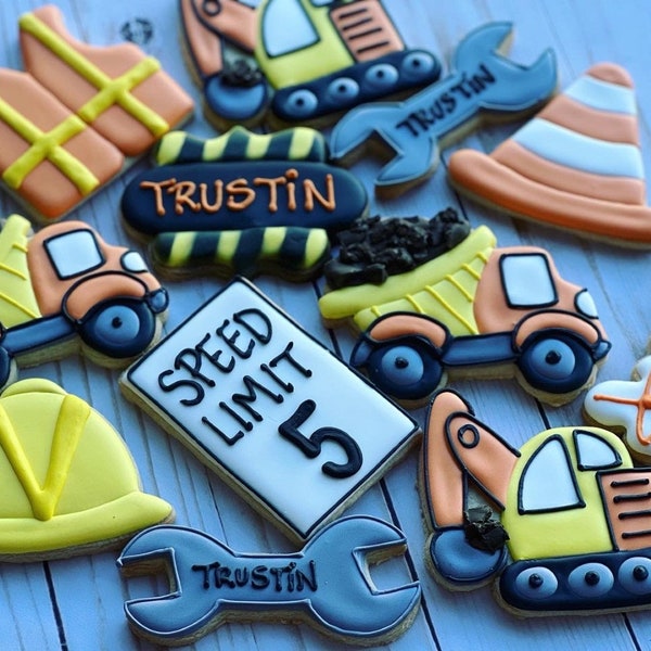 Construction Cookies - Etsy