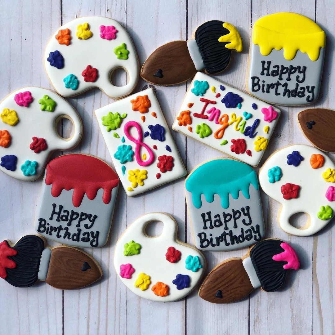 Paint Theme Set Cookies - Etsy