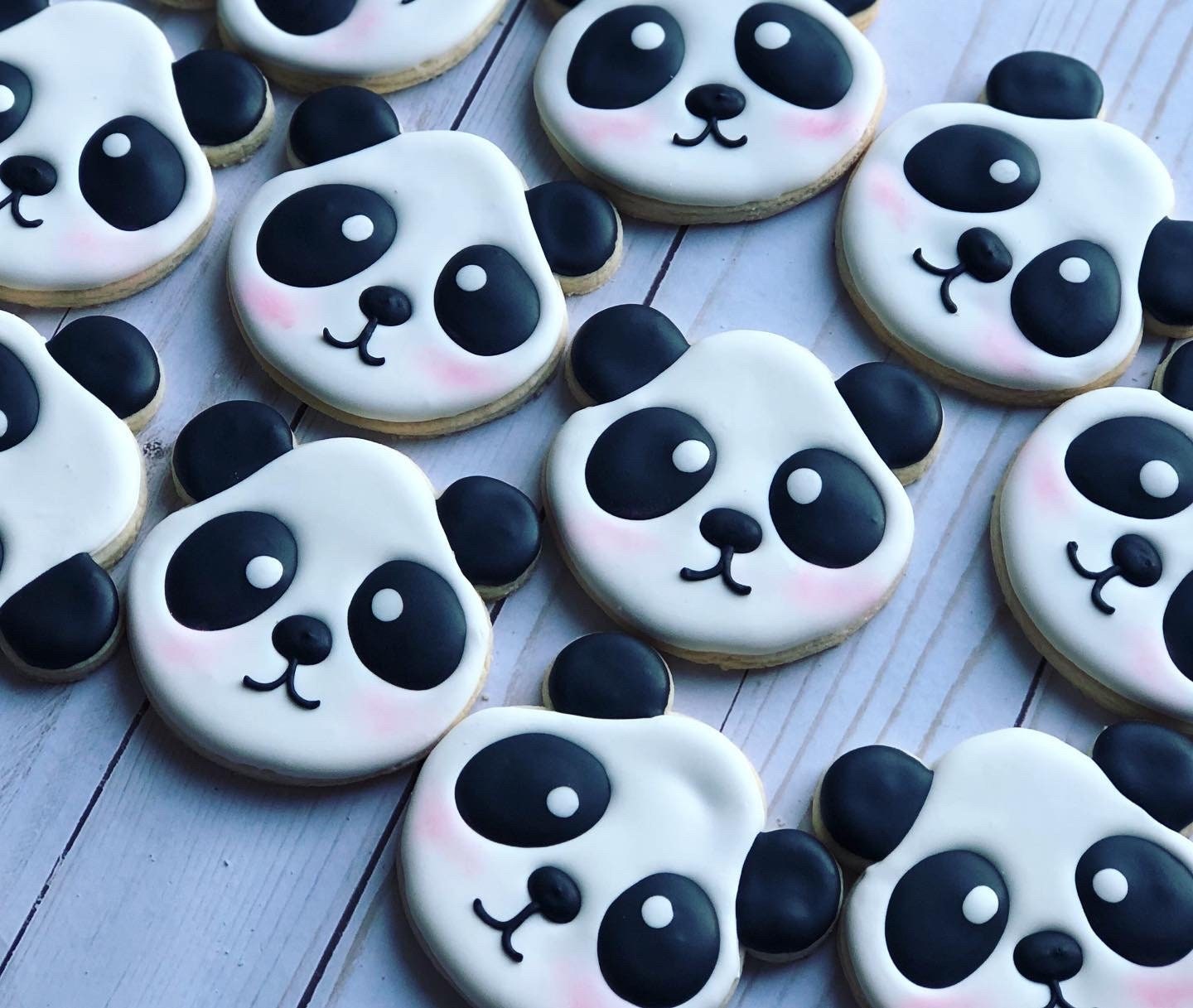 Panda theme cookies | Etsy