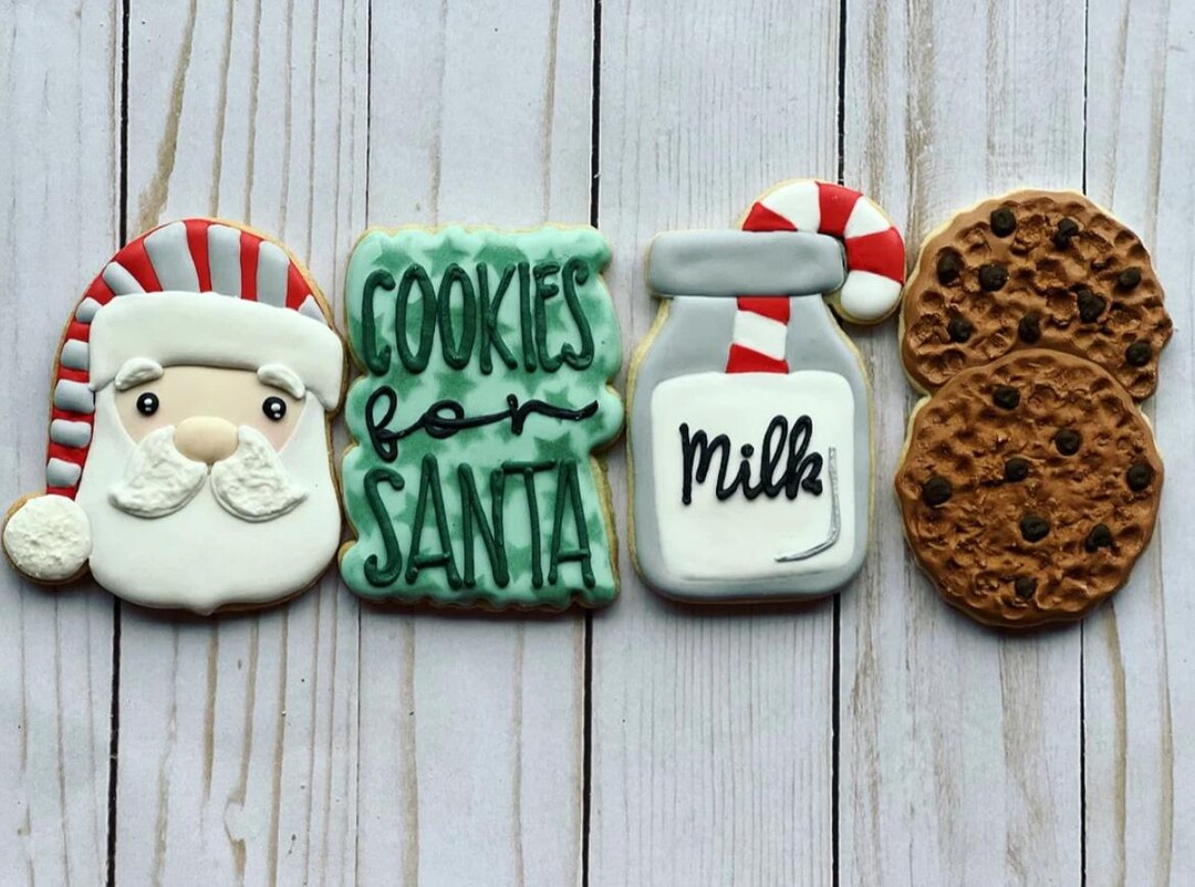 Cookies for Santa / Christmas Gift Set Cookies- 4 COOKIES - Etsy