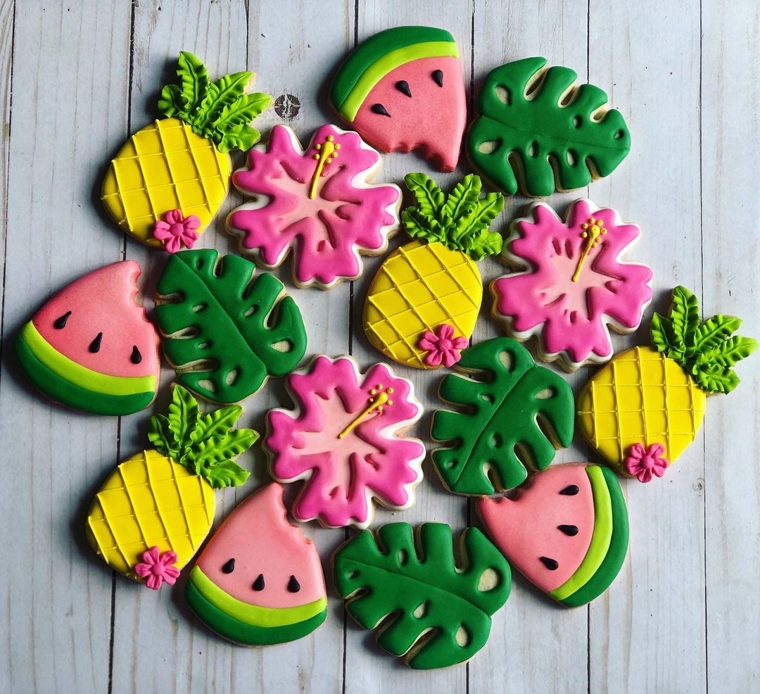 Tropical Theme Set Cookies - Etsy