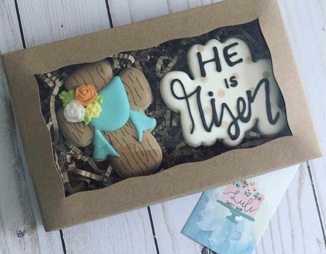 He is Risen Cookies on a Box / Easter Cookies - Etsy