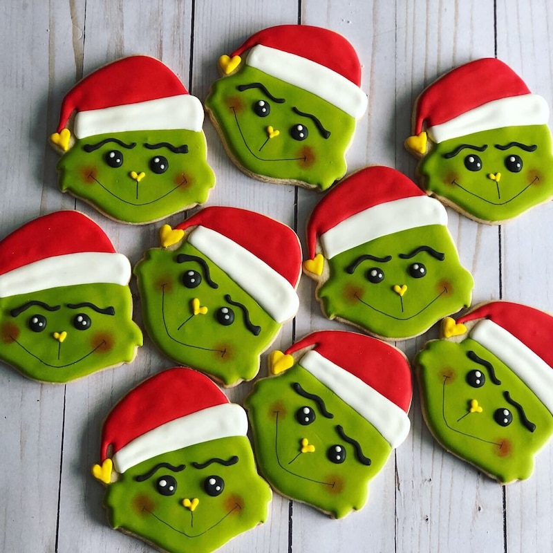 Grinch Christmas Cookies - Etsy