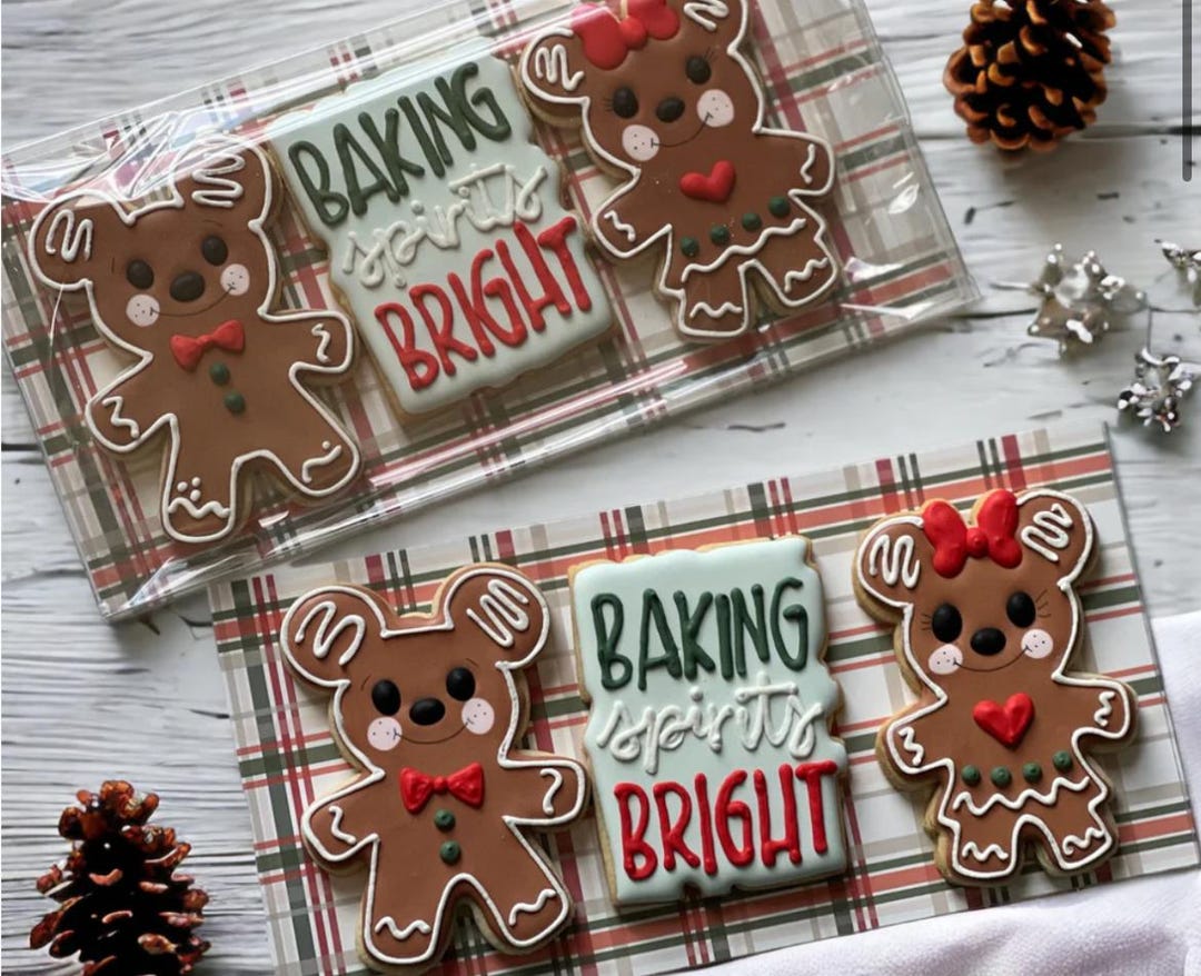 Ginger Mouse / Christmas Gift Set Cookies- 3 COOKIES - Etsy