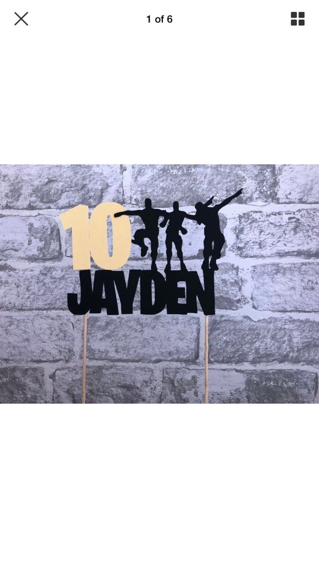 Fortnight Cake Topper - Etsy