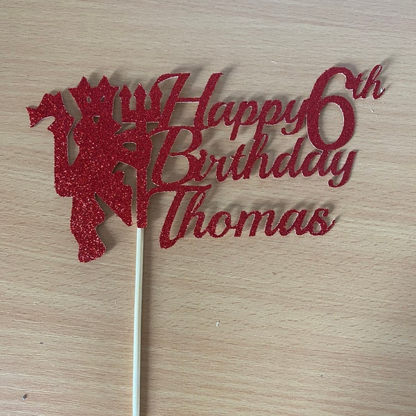 Manchester United Cake Topper - Etsy UK