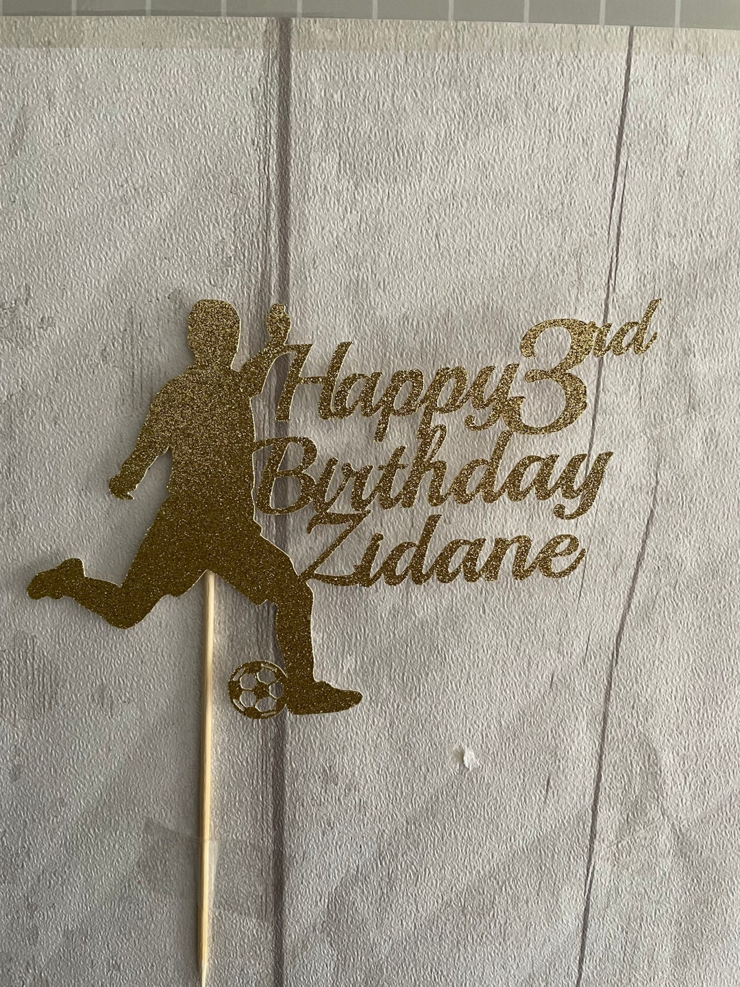 Personalised Football Cake Topper - Etsy