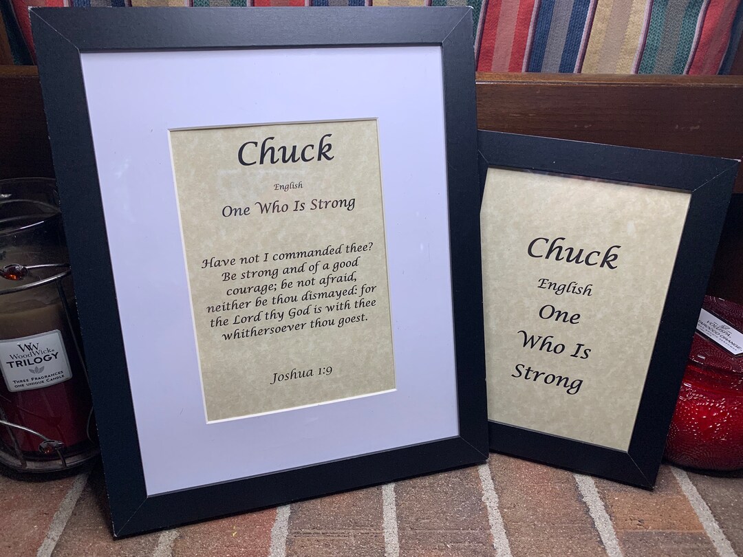 Chuck - Name, Origin, With or Without King James Version Bible Verse - Etsy
