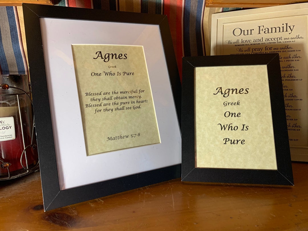 Agnes - Name, Origin, With or Without King James Version Bible Verse - Etsy