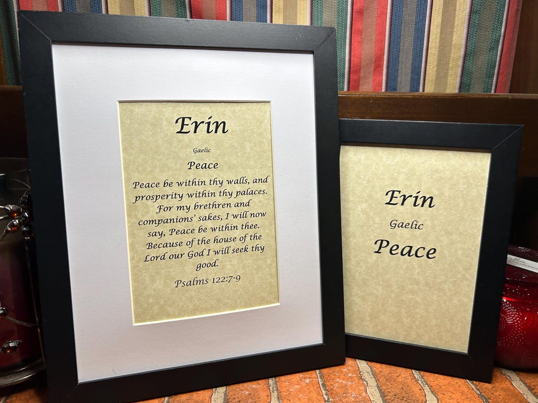 Erin - Name, Origin, With or Without King James Version Bible Verse - Etsy