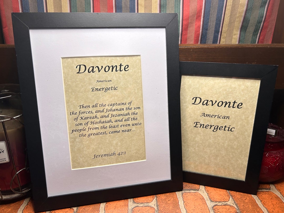 Davonte - Name, Origin, With or Without King James Version Bible Verse ...