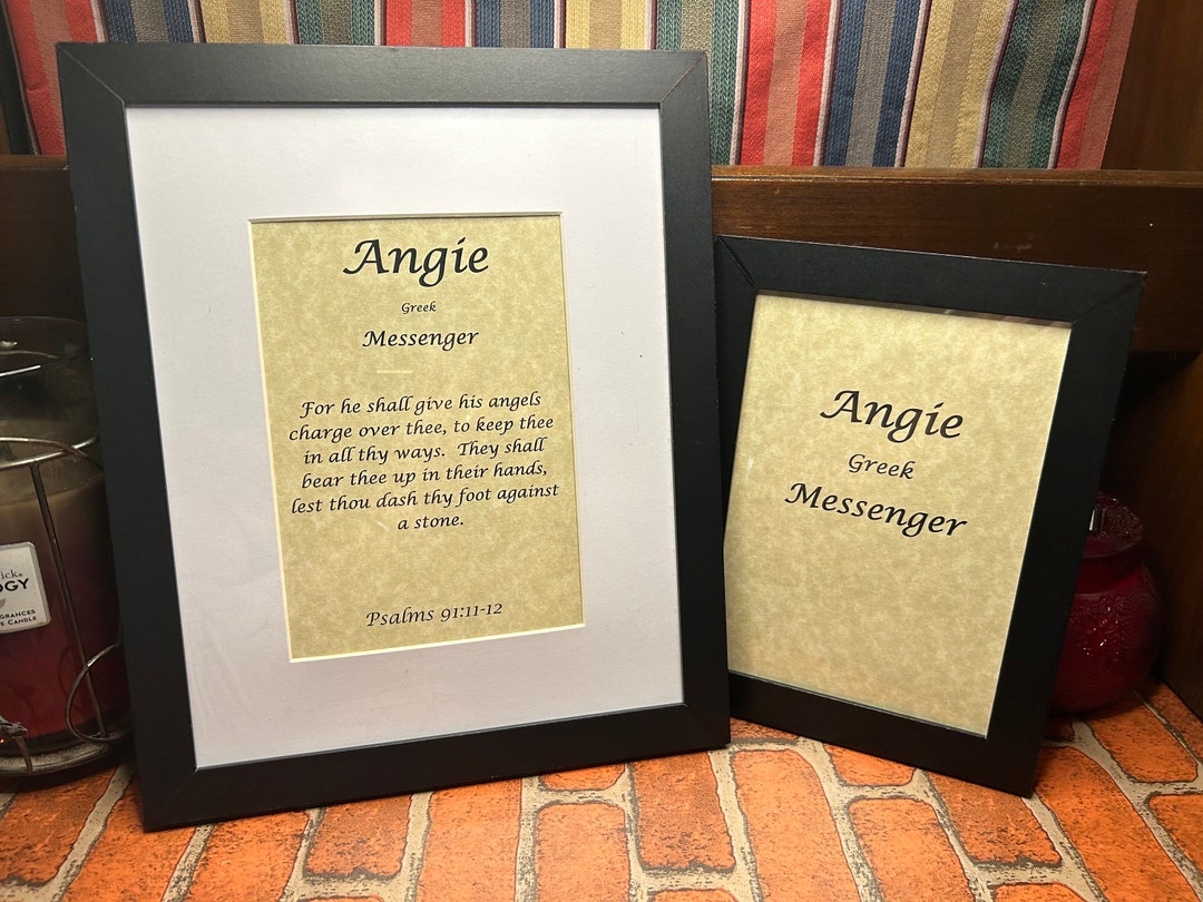 Angie - Name, Origin, With or Without King James Version Bible Verse - Etsy