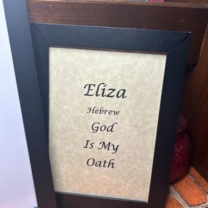 Eliza - Name, Origin, With or Without King James Version Bible Verse - Etsy