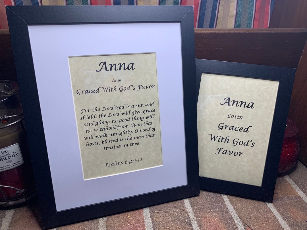 Anna - Name, Origin, With or Without King James Version Bible Verse - Etsy