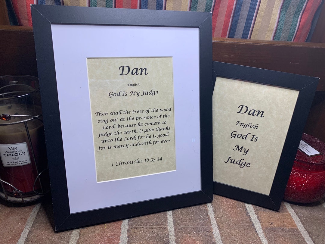 Dan - Name, Origin, With or Without King James Version Bible Verse - Etsy