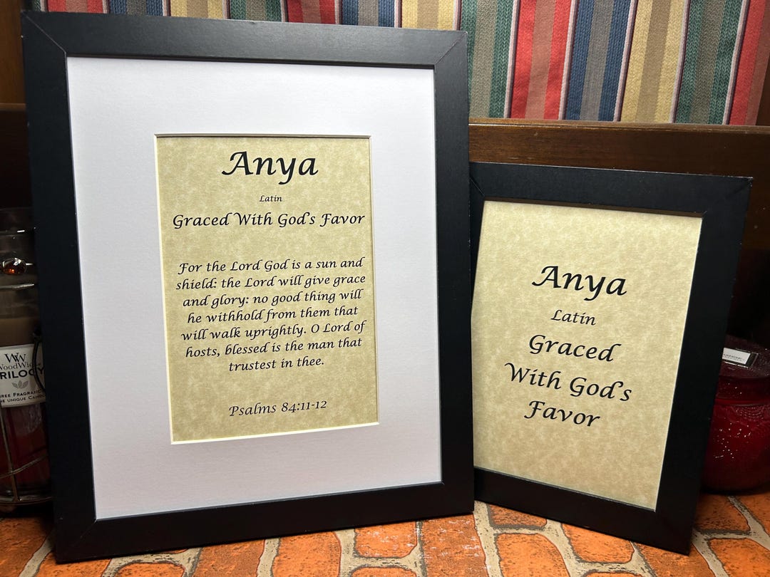 Anya - Name, Origin, With or Without King James Version Bible Verse - Etsy