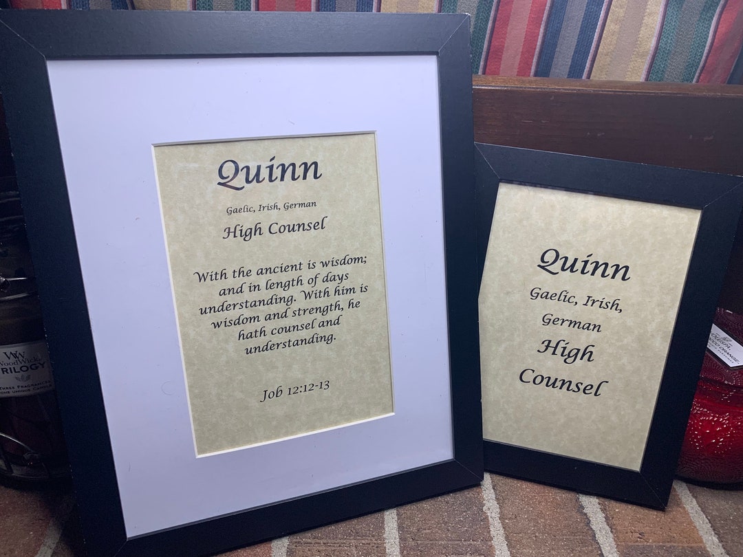 Quinn - Name, Origin, With or Without King James Version Bible Verse - Etsy