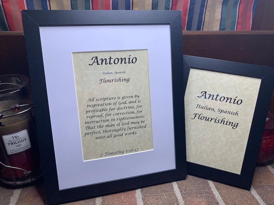 Antonio - Name, Origin, With or Without King James Version Bible Verse ...