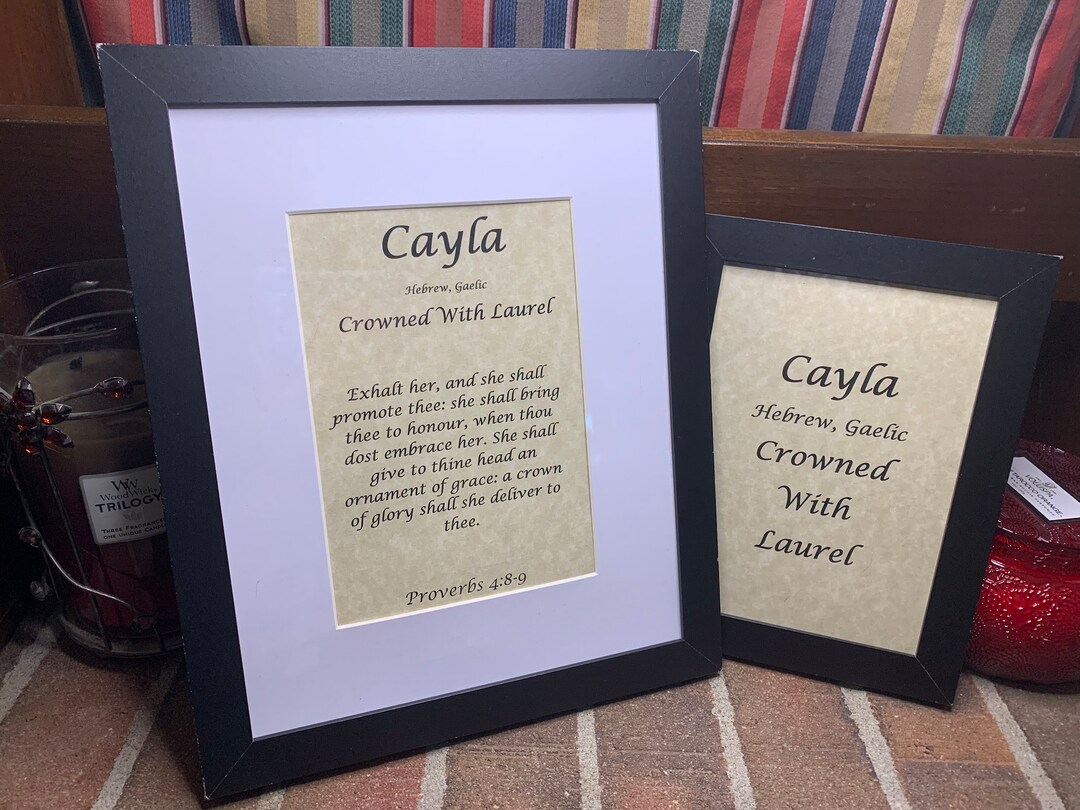 Cayla - Name, Origin, With or Without King James Version Bible Verse - Etsy