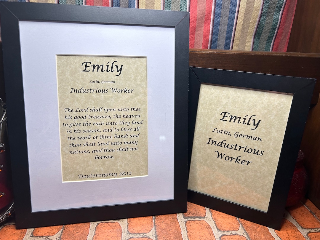 Emily - Name, Origin, With or Without King James Version Bible Verse - Etsy