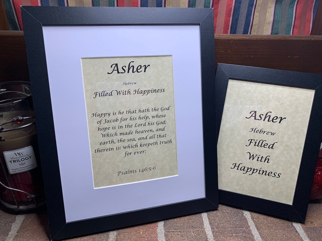 Asher - Name, Origin, With or Without King James Version Bible Verse - Etsy
