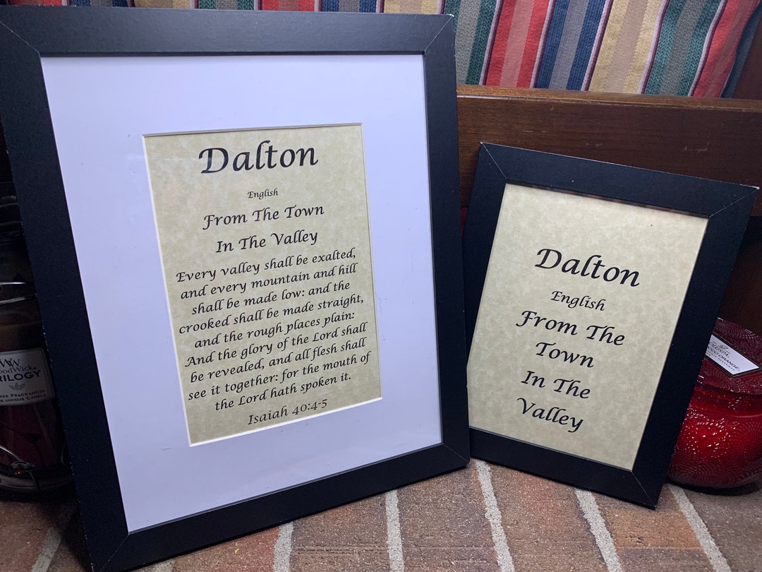 Dalton - Name, Origin, With or Without King James Version Bible Verse ...
