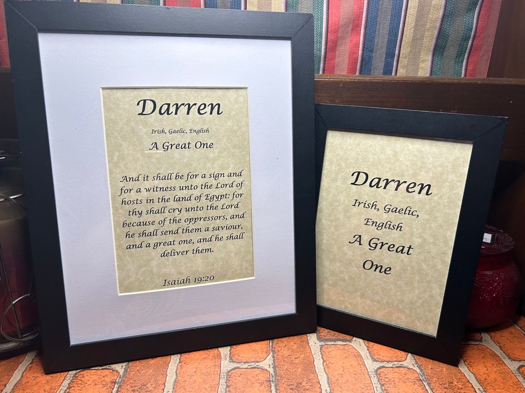 Darren Name, Origin, With or Without King James Version Bible Verse ...