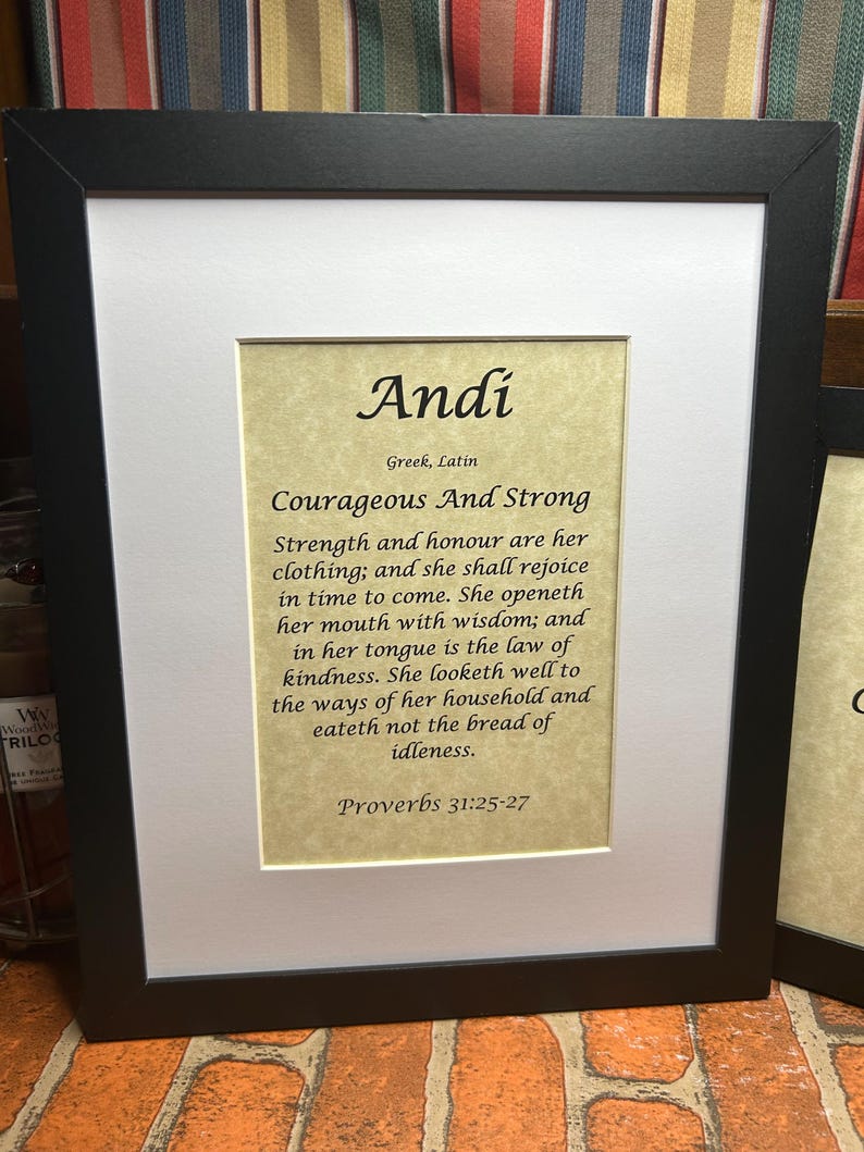 Andi - Name, Origin, With or Without King James Version Bible Verse - Etsy