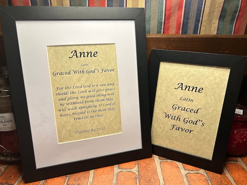Anne Name, Origin, With or Without King James Version Bible Verse - Etsy