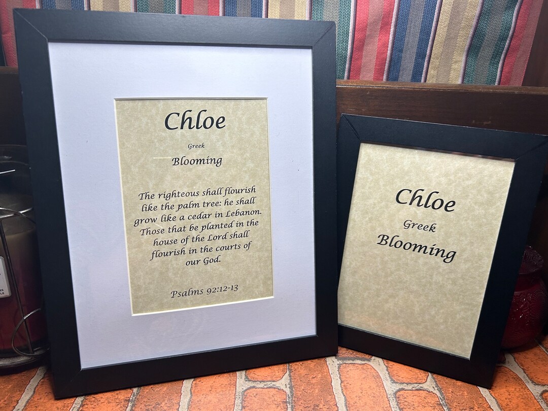 Chloe - Name, Origin, With or Without King James Version Bible Verse - Etsy