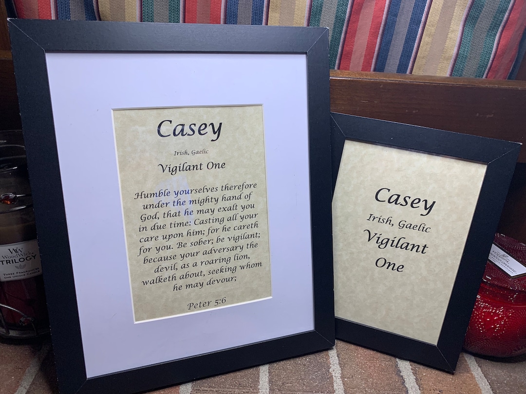 Casey - Name, Origin, With or Without King James Version Bible Verse - Etsy