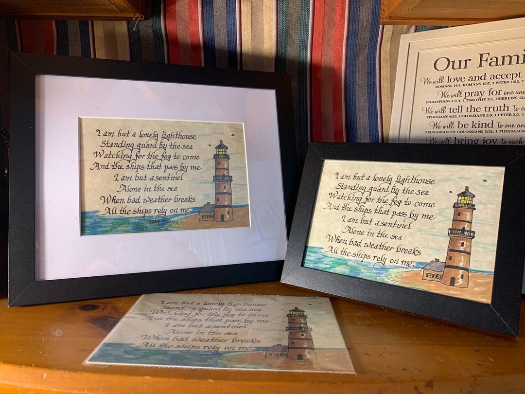 I Am but a Lonely Lighthouse Standing Guard by the Sea Watching for the ...