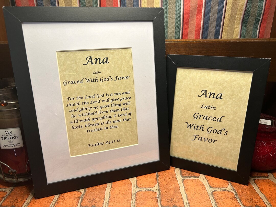 Ana - Name, Origin, With or Without King James Version Bible Verse - Etsy