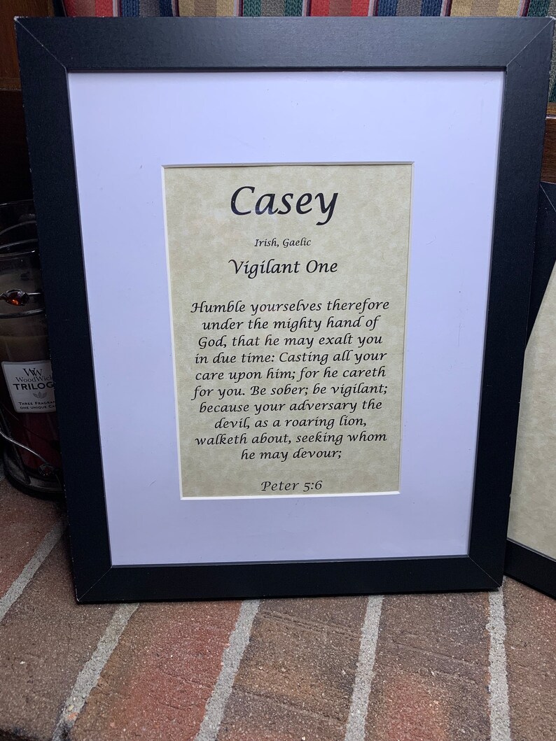 Casey - Name, Origin, With or Without King James Version Bible Verse - Etsy