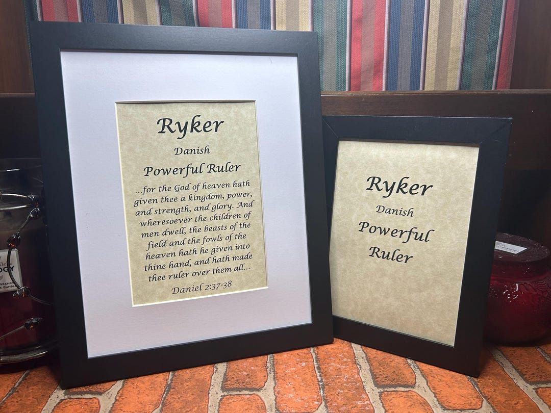 Ryker - Name, Origin, With or Without King James Version Bible Verse - Etsy