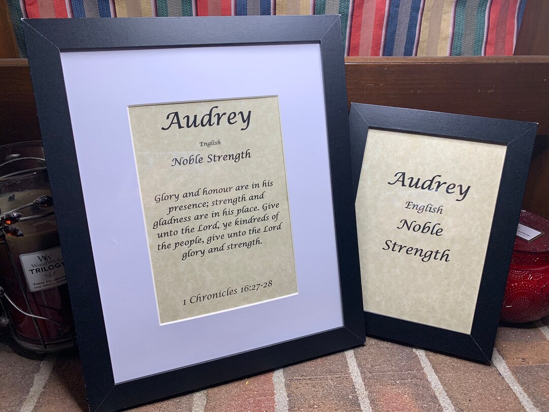 Audrey - Name, Origin, With or Without King James Version Bible Verse ...