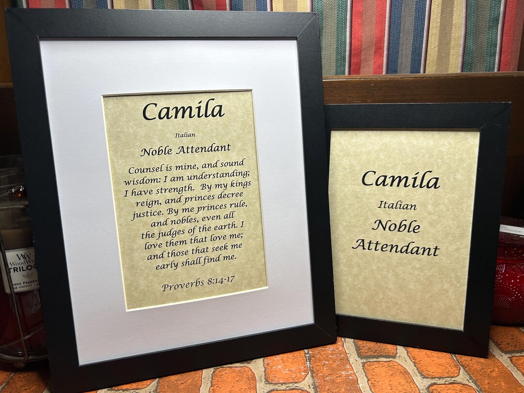 Camila- Name, Origin, With or Without King James Version Bible Verse - Etsy