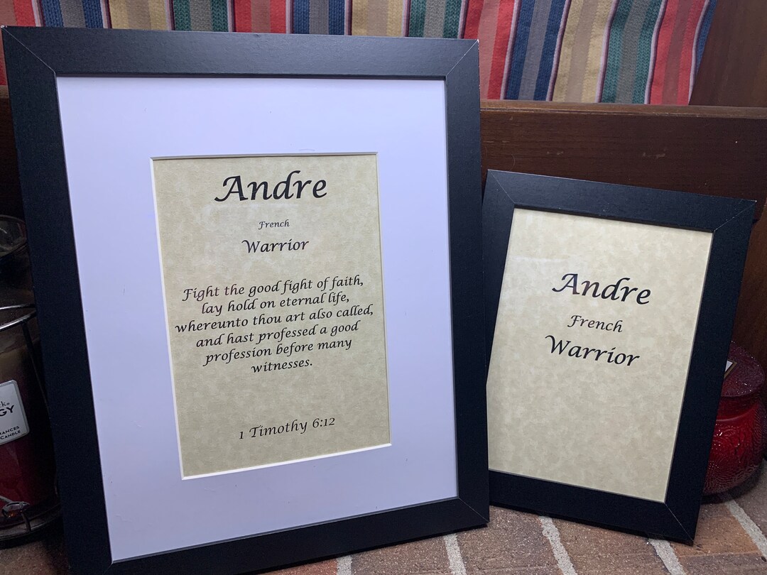 Andre - Name, Origin, With or Without King James Version Bible Verse - Etsy