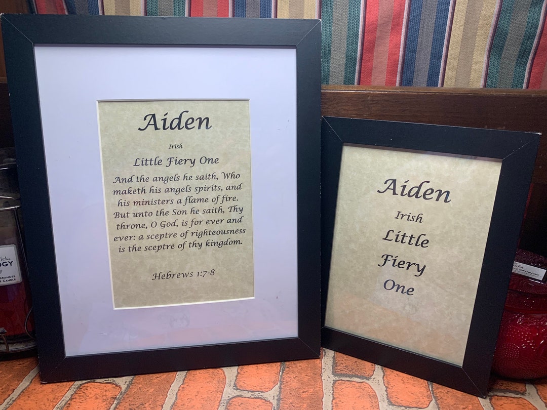 Aiden - Name, Origin, With or Without King James Version Bible Verse - Etsy