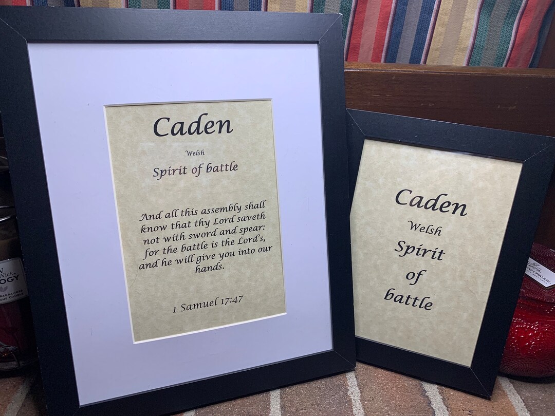 Caden - Name, Origin, With or Without King James Version Bible Verse - Etsy