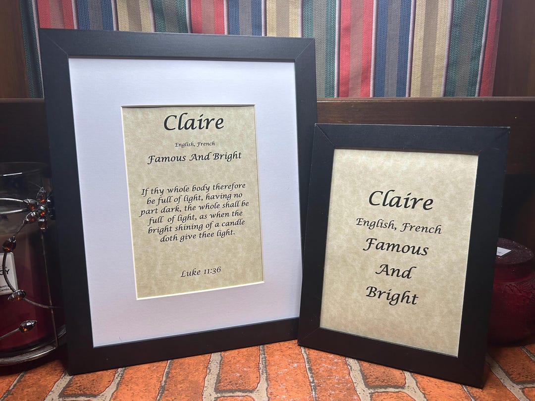 Claire - Name, Origin, With or Without King James Version Bible Verse ...